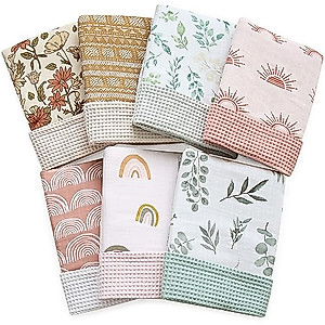 YourFavorite | Baby Blankets Muslin Swaddle Newborn Swaddle Double-Sided Neutral Receiving Blanket Muslin Front Waffle Back Security Crib Small Blanket (Teddy Bears)