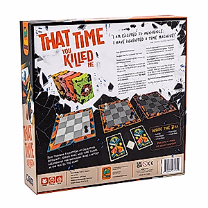 That Time You Killed Me Board Game - A Unique Narrative Game of Time Travel and Rivalry! Sci-Fi Strategy Game for Kids and Adults, Ages 14+, 2 Players, 15-30 Minute Playtime, Made by Pandasaurus Games