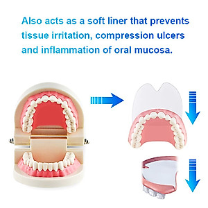 240 Pads/8 Pack Zinc Free Long-Lasting Denture Ad-he-sive Cu-sh1on Denture Ad-he-sive Pad for Secure Hold and Food Seal 120 Pads/4 Pack Apply to Lower and 120 Pads/4 Pack Apply to Upper
