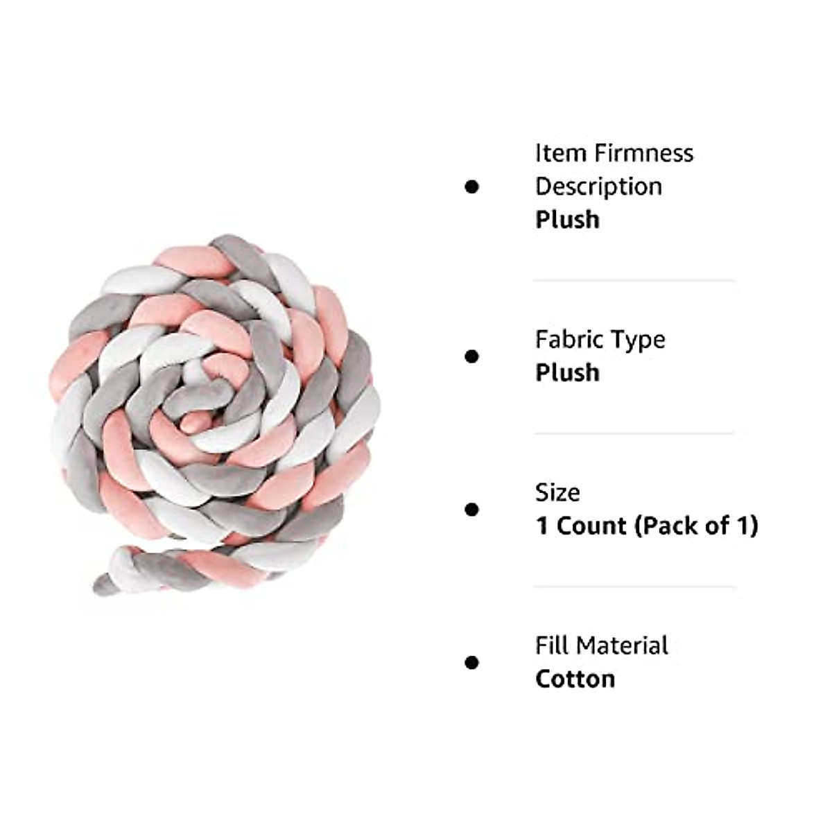 MagicFox Cushion Soft Knot Pillow Handmade Soft Cushion Decor for Bedroom ((Grey-Pink(158inch)))