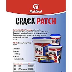 Red Devil 0805 Crack Patch Premium Acrylic Spackling, 5.5 Oz. Squeeze Tube, White