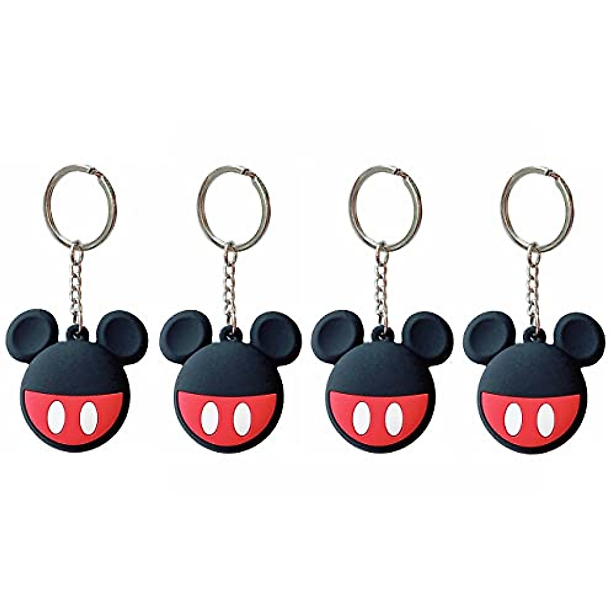 Cocomii 3D AirTag Case - 4 Pack 3D Cartoon - Slim - Lightweight - Matte - Keychain Ring 3D Cartoon Characters Cartoon - Minimalist Luxury Aesthetic Case Cover Compatible with Apple AirTag (Mickey)