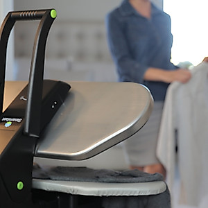 Steamfast SF-680 Digital Steam Press with Multiple Fabric Settings and Steam Burst Function,Stainless/Black, Stand