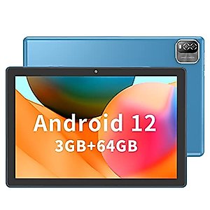 VOLENTEX Tablet 10 Inch Android 12, 3GB RAM 64GB ROM 512GB Expand Tablets PC,Quad Core Processor, WiFi, 10.1'' IPS HD Display, 6000mAh Battery, 2MP+8MP Camera,GMS,Type C,Bluetooth
