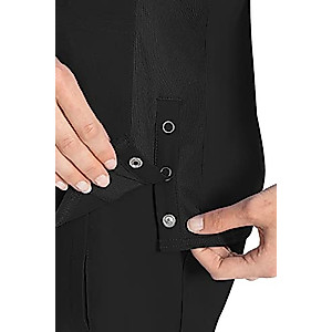 Med Couture Women's 'Peaches Collection' Rangal Scrub Top, Black, Large