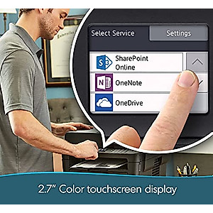 Brother MFCL2750DW Monochrome All-in-One Wireless Laser Printer, Duplex Copy & Print & Scan & Fax, 36ppm, Automatic 2-Sided Printing, 2.7’’Color Touchscreen, 250-sheet, Lanbertent Printer Cable