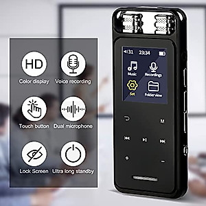 72GB Digital Voice Recorder Voice Activated Recorder with Playback - Upgraded Small Tape Recorder for Lectures, Meetings, Interviews, Mini Audio Recorder USB Charge, MP3
