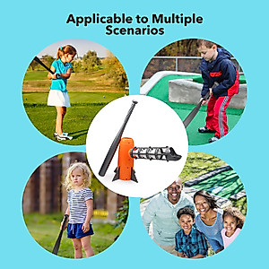 KUSARKO Kids Baseball Automatic Pitching Machine Toy Set with 5 Softball and Bat for Boys Girls Outdoor Sports, Birthday Gifts for Children Age 6 + Years Old