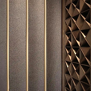 Gaahing Aluminum T Molding Floor Transition Strip, T Moulding for Laminate Flooring Planks, Vinyl Floor Transition, Rubber Transition (3Pcs x 2.9ft x 1.6in, Matte Gold)