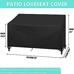 Kovshuiwe Patio Furniture Covers,4-Piece Outdoor Veranda Patio Garden Furniture Covers Set Waterproof - Upgraded 420D Heavy Duty Oxford Fabric Rattan Furniture Cover for Chair Sofa