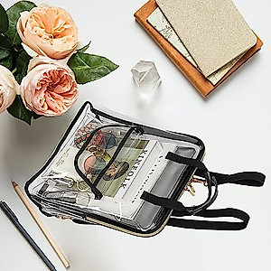 KUI WAN Clear Bag, Clear Backpack Stadium Approved Heavy Duty PVC Transparent Backpack for Concert Sport Events Work