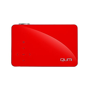 Vivitek Qumi Q5 500 Lumen WXGA HD 720p HDMI 3D-Ready Pocket DLP Projector with 4GB Memory (Red)