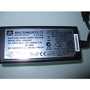 Genuine Jentec Technology 5V/2A, 12V/2A 5-Pin DIN Switching Power Adapter P/N JTA0202Y