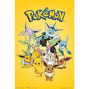 Pokemon - Manga/Anime TV Show/Gaming Poster (Eeve Evolution - Version 2) (Size: 24" x 36")