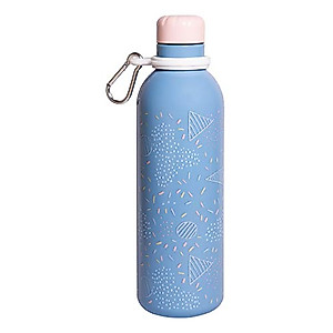 Grupo Erik Official Water Bottle-Sports Bottle-500ml / 17OZ, Stainless Steel, Vacuum Insulated Water Bottle, Double Wall Reusable Water Bottle With Carabiner, BPA Free, Kawaii Water Bottle (Amelie)