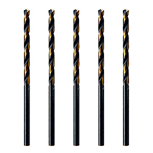 MAXTOOL No.17 5pcs Identical Jobber Length Drills Dia 0.173" HSS M2 Twist Drill Bits Wire Gauge Gage Numbered Straight Shank Drills; JBN02H10R17P5