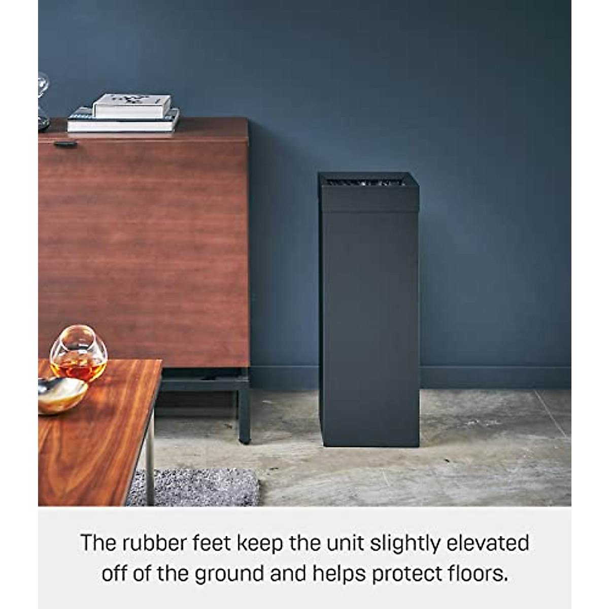 YAMAZAKI home 4489 Tall Trash Can-Modern Garbage Waste Basket with Handle, One Size, Black