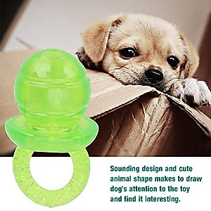 5Pcs Pet Chew Toy Nipple Shape Cat Dog Biting Toy Cute Puppy Kitten Molar Toy Dogs Chew Pacifier Toy Set Pet Interactive Chew Toy (Green)
