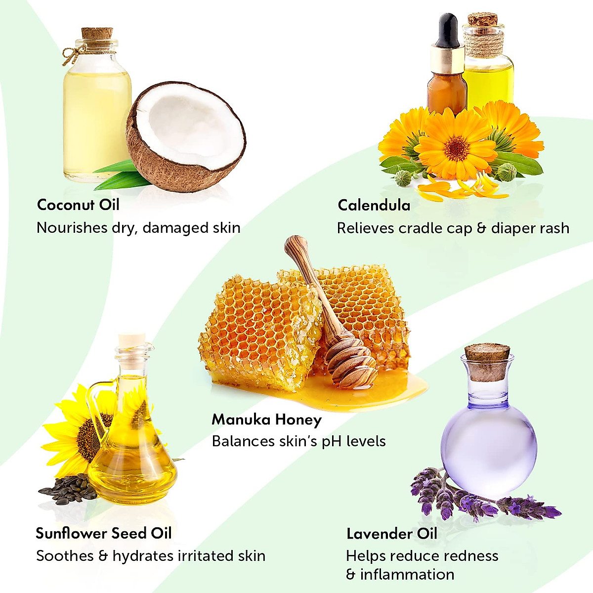 Organic Calendula Ointment Baby Rash Cream - Baby Eczema Cream, Cradle Cap Treatment, Diaper Rash Ointment, Baby Butt Cream - Calendula Oil, Manuka Honey, Lavender, and Coconut - Baby Skin Care (2oz)