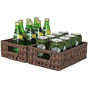 GRANNY SAYS Bundle of 2-Pack Wicker Baskets Storage & 3-Pack Wicker Storage Baskets for Home Office