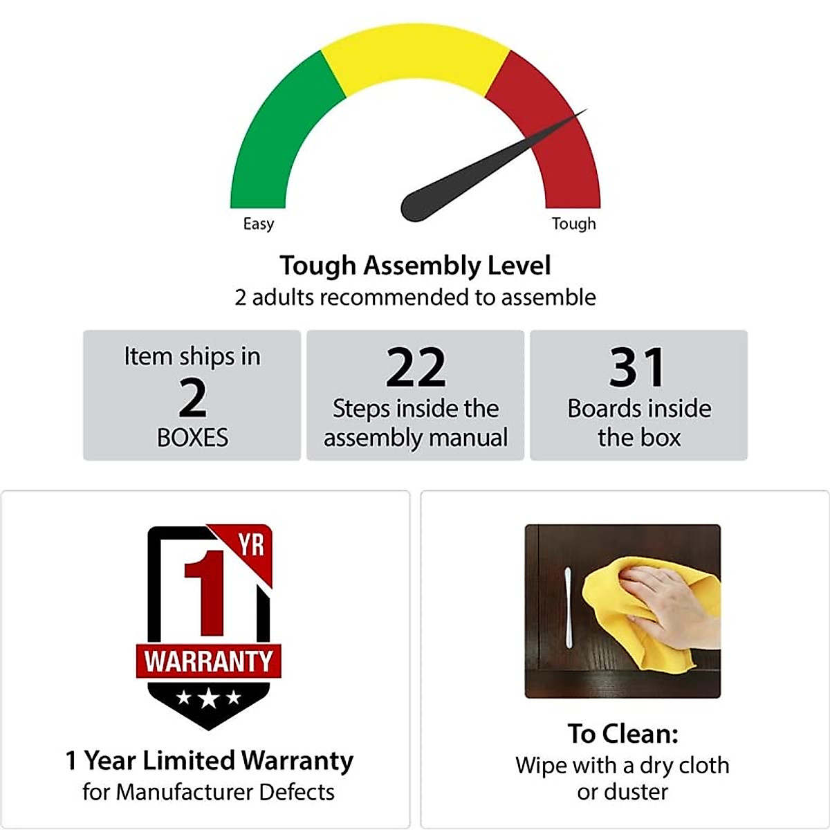 Ameriwood Home Full Platform Bed with Drawers, Espresso