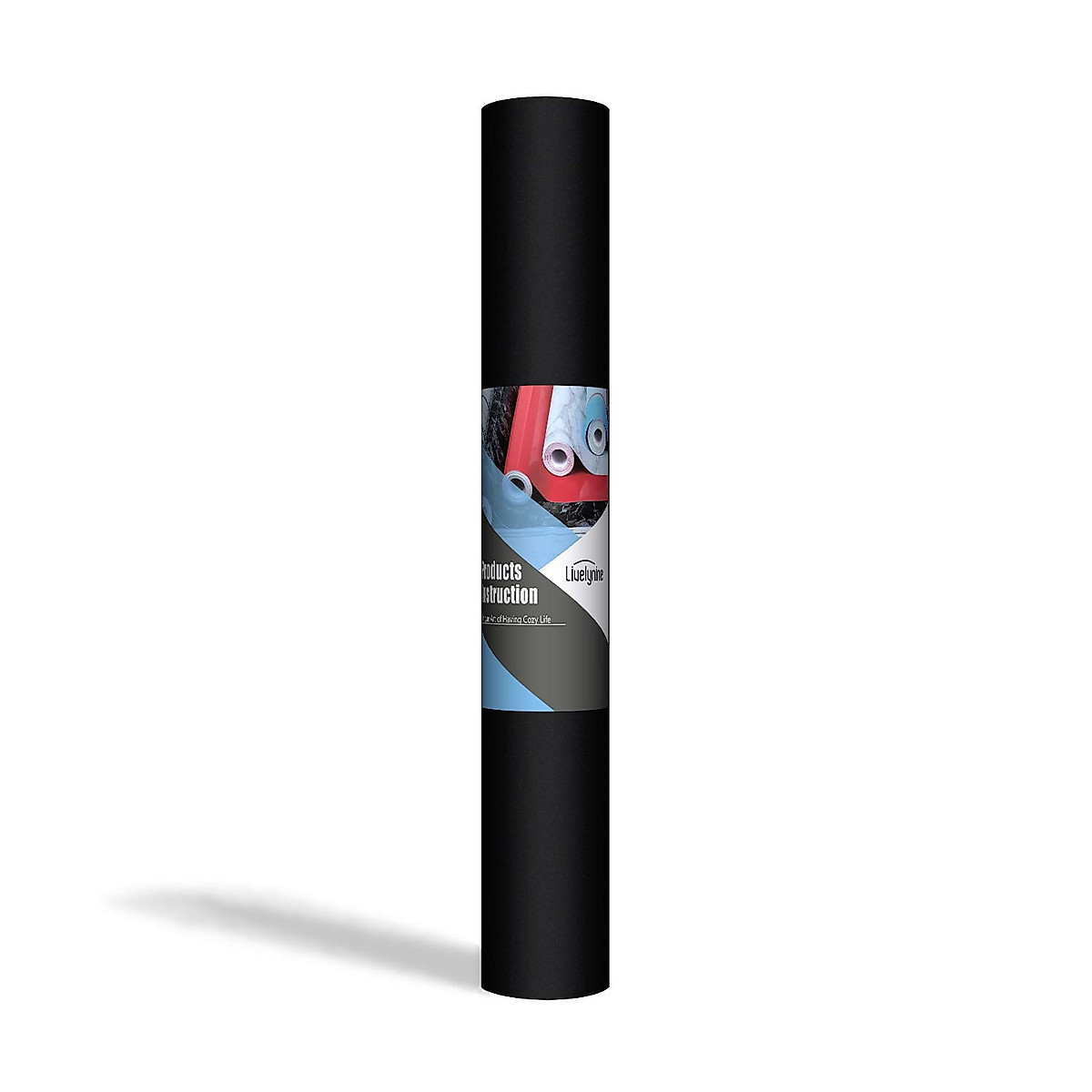 Livelynine 15.8"x394" Matte Black Contact Paper for Cabinets Waterproof Black Wallpaper for Walls Peel and Stick Countertops Black Vinyl Wrap Self Adhesive Shelf Liner Kitchen Cabinet Covers Removable