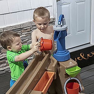 Step2 Pump & Splash Discovery Pond Water Table Outdoor Water Toy with Water Pump, Brown