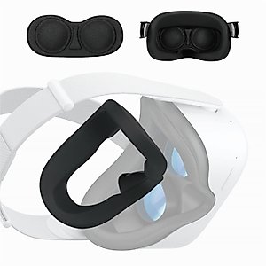 TNP VR Face Cover and Lens Protector Compatible with Oculus Quest 2 - Oculus Quest 2 Silicone Face Cover with Nose Light Blocker and Proof Lens - Sweat Guard Silicone Cover for Oculus Quest 2