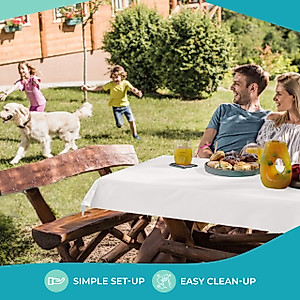 Premium Quality Plastic Table Cover Banquet Rolls 40" X 300' (White)