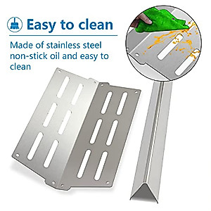 Stainless Steel Flavorizer Bars & Heat Deflector Gas Grill Replacement Parts for Weber Genesis 300 Series E310 E320 E330 S310 S320 S330 E-310 E-320 S-310 S-320 E/S-330 EP/CEP-310 EP/CEP-320 EP/CEP-330