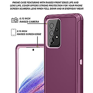 ONOLA Galaxy A53 5G Case: WineRed Pink, Tempered Glass + HD Screen Protector (2 Pack)