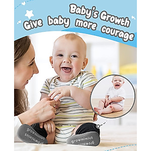 BOSONER Baby Crawling Anti-Slip Knee and Anti Slip Baby Boys Girls Socks Best Infant Gift, Unisex Baby Toddlers Kneepads (Black Dark Grey)