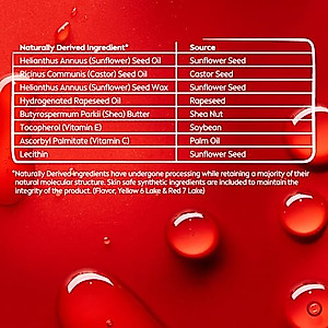 NIVEA Strawberry Lip Care, Tinted Lip Balm Pack with Shea Butter, Nourishing Oils and Vitamin C & E, 3-in-1 Moisture, Repair and Color, 0.17 Oz Stick, Pack of 4