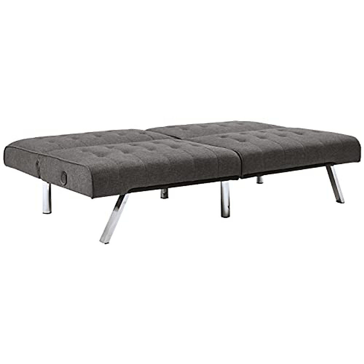 Signature Design by Ashley Sivley Modern Tufted Flip Flop Futon Sofa Bed, Dark Gray