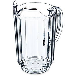Carlisle FoodService Products Plastic Pitcher, 48 Ounces, Clear