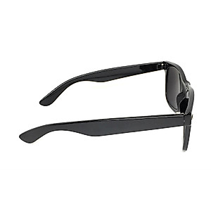 Sunglasses Classic 80’s Vintage Style Design (Black Gloss, Super Dark)…………