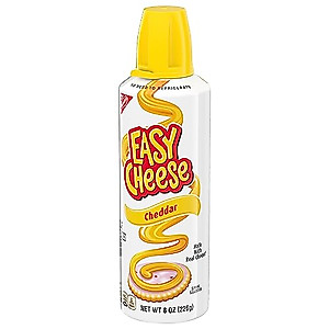 Easy Cheese Cheddar Cheese Snack, 12 - 8 oz Cans
