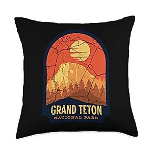 Grand Teton National Park Wyoming USA Outdoor Grand Teton National Park Throw Pillow, 18x18, Multicolor