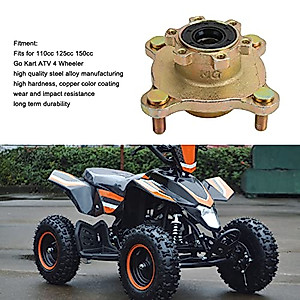 ATV Wheel Rim Hub, 4 Stud Brake Wheel Rim Hub Front Disc Steel Alloy Wheel Rim Hub for Go Kart ATV 4 Wheeler
