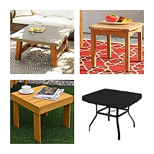 Covers & All Square Table Top Cover, 12 Oz Waterproof UV & Weather Resistant Patio Table Cover, Outdoor Table Cover for Patio Outdoor Furniture & Coffee Table (42" L x 42" W x 6" H, Black)