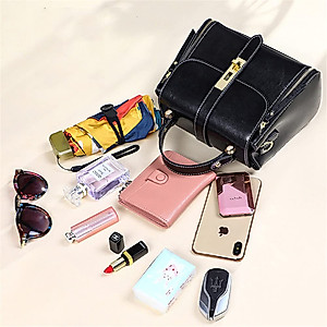 JIUFENG Top Handle Satchel Handbag Crossbody Bag for Women, Leather Purses for Women, Tote Bag for Women (Black)