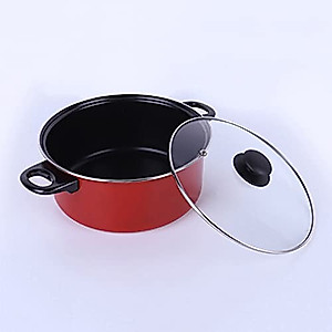 DOITOOL 3pcs Kitchen Nonstick Cookware Sets Pots and Pans Cooking Set with Saucepans Frying Pans Oven Pot with Lids for Soup Pasta Stockpot