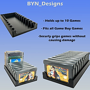 Game Cartridge Holder for Nintendo Gameboy - Fits All Gameboy Games - Holds 10 Games