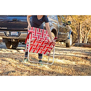Outdoor Spectator (2-Pack Classic Reinforced Aluminum Webbed Folding Lawn/Camp Chair (Red)