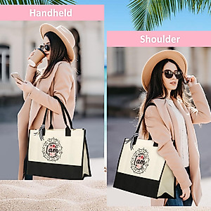 Christian Gifts for Women, Inspirational Gifts for Women Religious, Baptism Gifts, Encourage Gifts for Women Friends Female Sister Wife Coworker Mom Lady, Reusable Grocery Bag Tote Bag & Makeup Bag