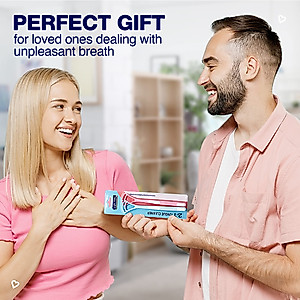 Tongue Scraper & Cleaner for Adults (2 Pack) Healthy Oral Care, Easy to Use, Help Fight Bad Breath (Pink & Blue)