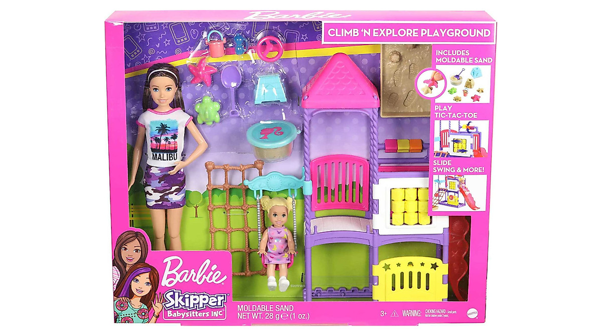 Barbie Skipper Babysitters Playground Doll & Playset for Kids 3-7