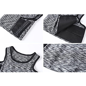 JARAZIN Women Tomboy Elastic Band Colors Chest Binder Tank Top (X-Large, Light Grey)