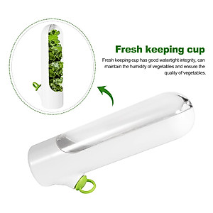 Fresh Herb Keeper, Herb Savor Pod, Vanilla Keep-Fresh Cup, Fresh Vegetable Preservation Bottle for Storage Cilantro,Mint,Parsley,Asparagus,Keeps Greens Fresh (size:2pcs)