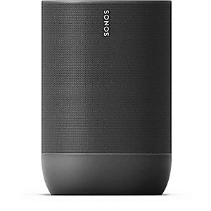 Sonos Move - Battery-powered Smart Speaker, Wi-Fi and Bluetooth with Alexa built-in - Black​​​​​​​ (Renewed)